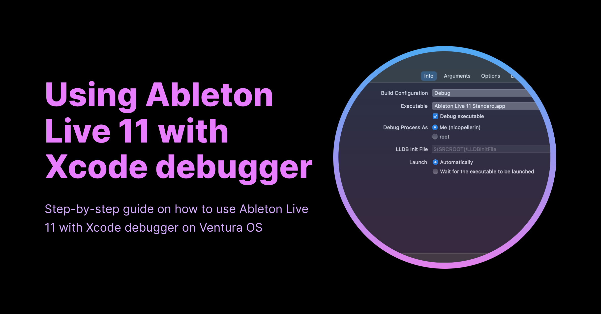 Using Ableton Live 11 with Xcode debugger